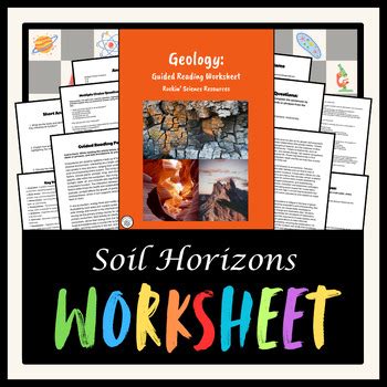 Soil Horizons Guided Reading Worksheet Geology By Rockin Science