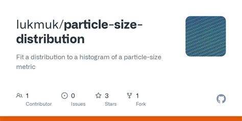Github Lukmukparticle Size Distribution Fit A Distribution To A