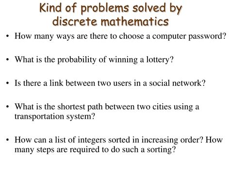Ppt Exploring Discrete Mathematics Concepts And Applications In Problem Solving Powerpoint