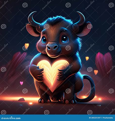 Cute Wildebeest Cartoon Isolated On White Background Vector