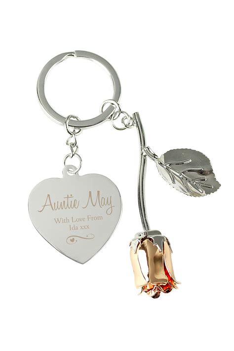 Novelty Ts Personalised Silver Plated Swirls And Hearts Rose Gold