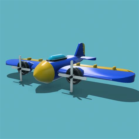 🚁 Cartoon Propeller Plane・free Stl File For 3d Printing・cults