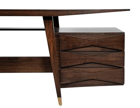Custom Modern Walnut Executive Desk By Carrocel Carrocel Interiors