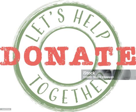 Charity And Donation Stamp For Design Stock Illustration Download