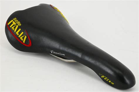 Selle Italia Flite Titanium Leather Saddle 2000 Cicli Berlinetta