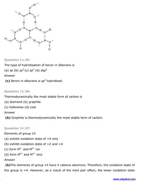 Class 11th Chemistry P Block Elements Ncert Solution Cbse 2023