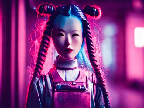 Android Pippi Longstocking In Neo Tokyo Rstablediffusion