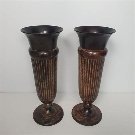 Vase 2 Patinated Brass Catawiki