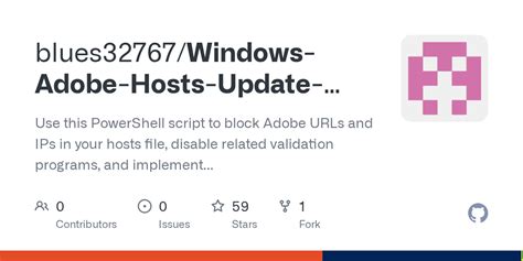 Github Blues32767windows Adobe Hosts Update And Service Removal Tool Use This Powershell