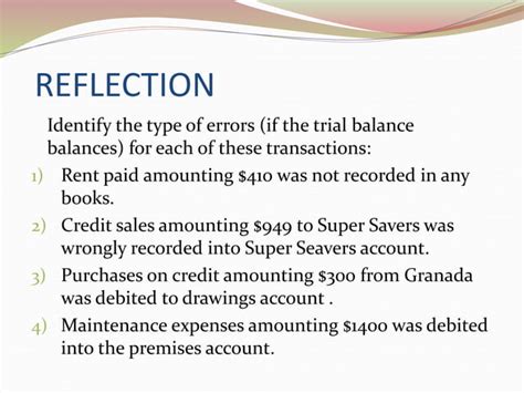 Chapter 3 Part 2 Trial Balance And Errors Not Affecting Trial Balancepdf
