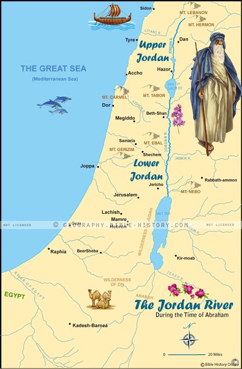 Ancient Jordan River Valley Map