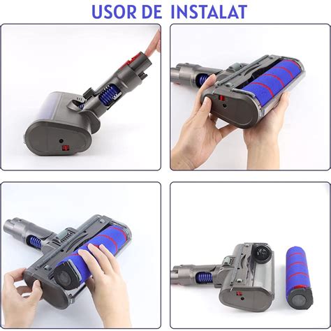 Ролкова четка Paa Home Мека За Dyson V7 V8 V10 V11 Led осветление Emagbg