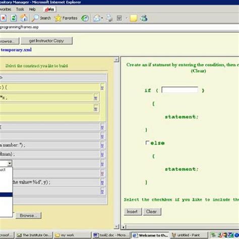 A Snapshot Showing Available Structures And The If Statement Builder A Snapshot Showing Available Structures And The If Statement Builder