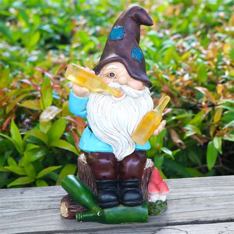 Arlmont And Co Solar Funny Garden Gnomes Statues Funny Gnome With Led
