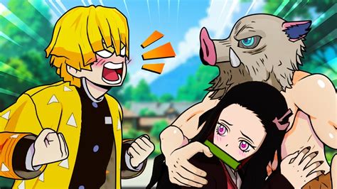 Zenitsu Sente CiÚmes Da Nezuko No Demon Slayer Vr Youtube