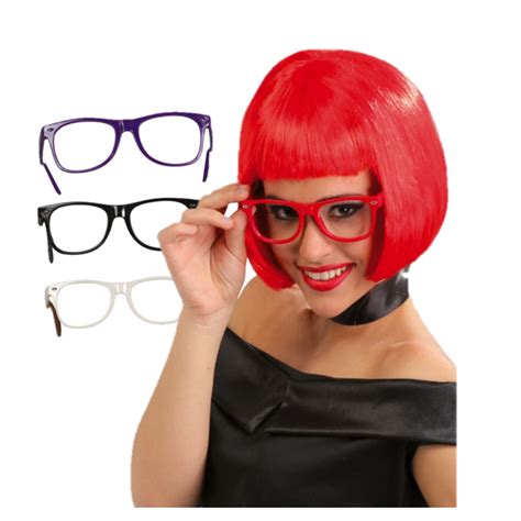 Nerd Bril Paars Blauw Of Rood Feestwinkel Bart Gees