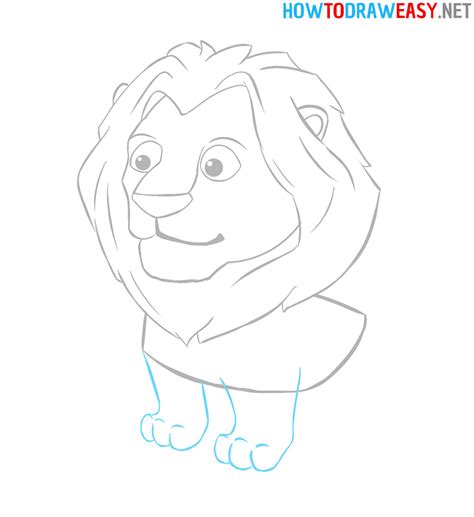 How To Draw A Cartoon Lion How To Draw Easy