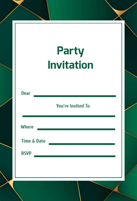Free Customizable Blank Invitation Templates