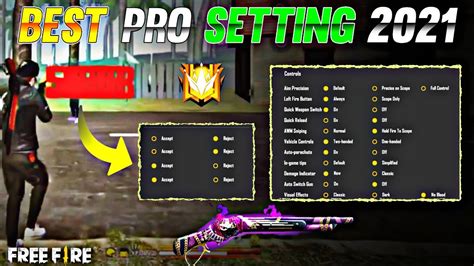 Best Pro Setting 2021 || Free Fire Pro Setting || Free Fire Headshot Setting || Free Fire - YouTube