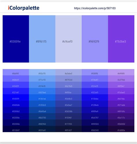 Light Blue Color Combinations Color Scheme Named Colorcombo151 From