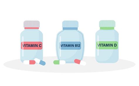 Frascos Con Pastillas De Vitaminas Envases Médicos De Plástico Salud Y