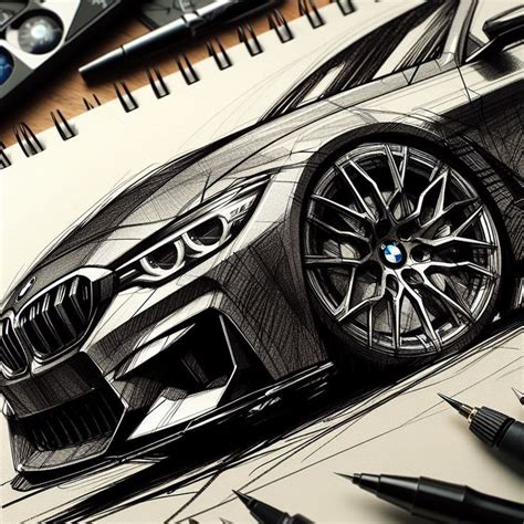 Super Easy Bmw M4 Step By Step Car Drawing Tutorial Car Drawings Bmw