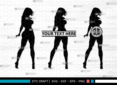Sexy Woman Monogram Sexy Woman Silhouette Sexy Woman Svg Sexy Lady