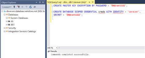 Authorithy Url Format When Creating Database Scoped Credential In Azure