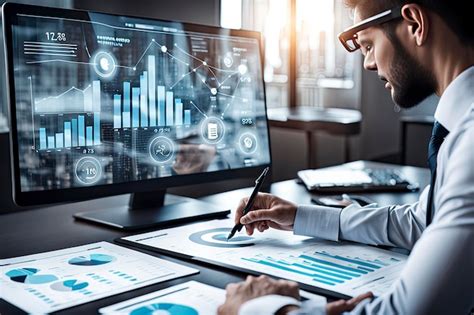 Premium Photo Bussiness Man Analyzing Reports