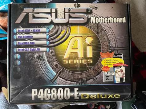 Asus P4c800 E Deluxe Motherboard Socket Pga 478 Agp Pro Sata Ide Fdd