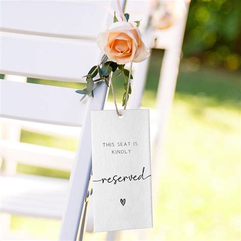 Watersay 36 Pcs Reserved Seating Chair Signs For Wedding