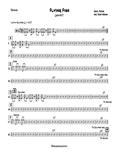 Flying Fish Drums Sextet Pdf