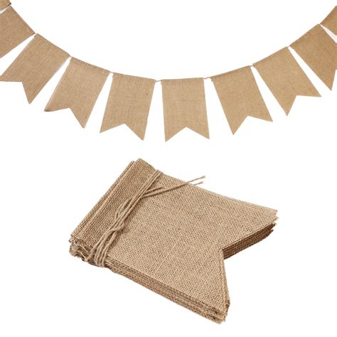 Laribbons Burlap Banner 15psc Burlap Banner Flags Blank 5x7