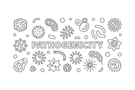 Premium Vector Pathogenicity Outline Banner Vector Pathogen Illustration