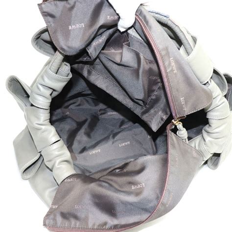 Loewe Anagram Nappa Aire Handbag Gray Justbagnet