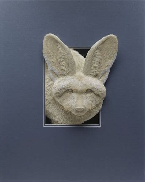 Fennec Fox ~ Paper Sculptures By Calvin Nicholls Animaux En Papier Art Dours Sculpture De