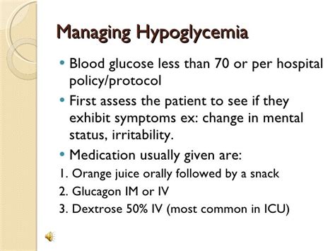 Managing Hypoglycemia And Hyperglycemia Critical Care