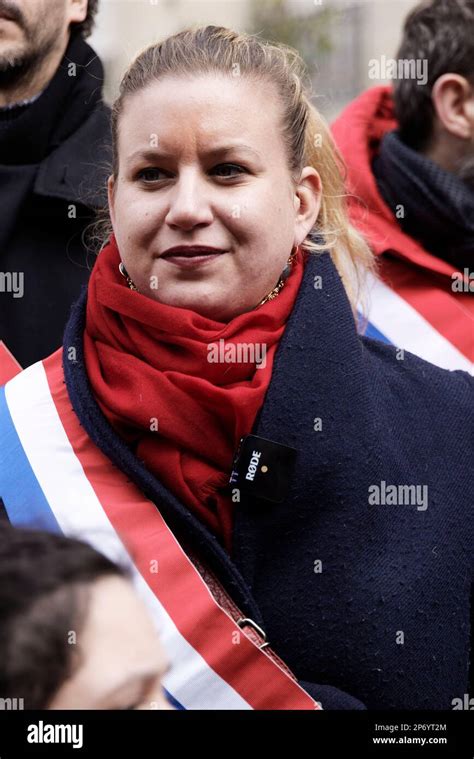Paris France 7th Mar 2023 Mathilde Panot Lfi Attends The Demonstration For The Sixth Day