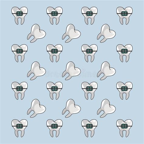 Dental Braces Background Stock Vector Illustration Of Mouth 127844591
