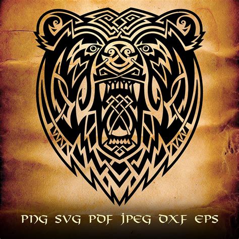 Celtic Bear Norse Spirit Tattoo And Logo Svg Png Vector For Digital