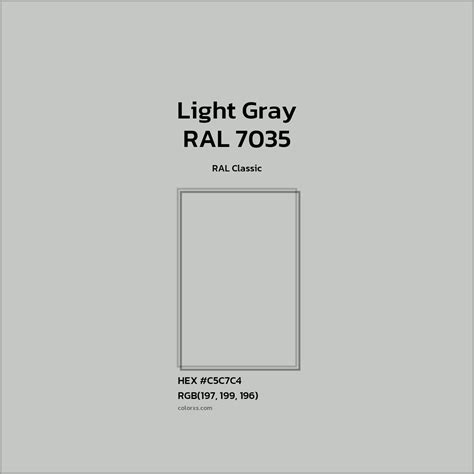 Ral 7035 Light Gray Complementary Or Opposite Color Name And Code