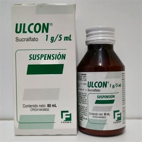 Medicina Ulcon Sucralfato 1 G 5 Ml Susp X 80 Ml Farma
