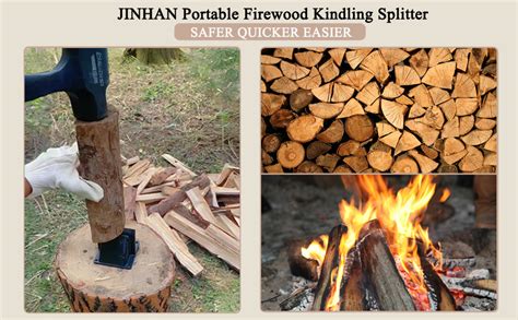 Jinhan Firewood Kindling Splitter Portable 3 Inch