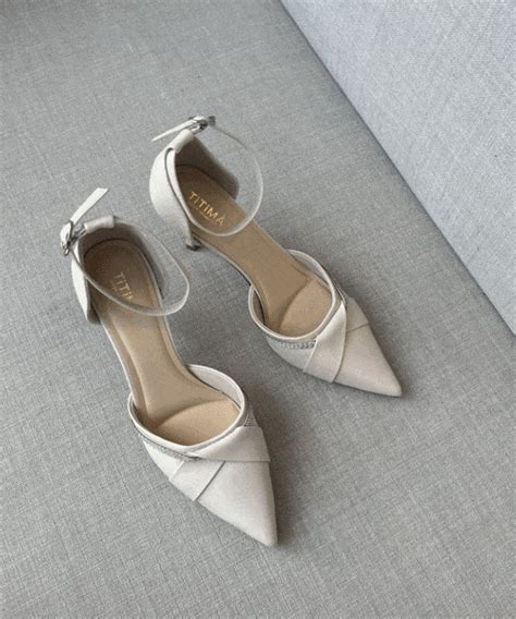 Ver2로지 새틴 큐빅 꼬임 버클 스틸레토 힐수입 75cm 2color 에이블리