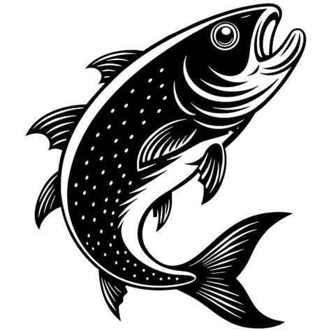 Bait Fish Jumping Illustration Flat Vector With Sharp Vector