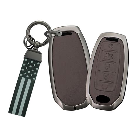 5 Button Key Fob Cover With Usa Flag Keychain Car Key Case For