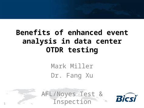 Ppt Benefits Of Enhanced Event Analysis In Datacenter Otdr Testing Dokumentips