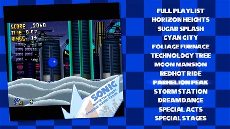 [sonic Ats Ost] Sound Test Index Youtube