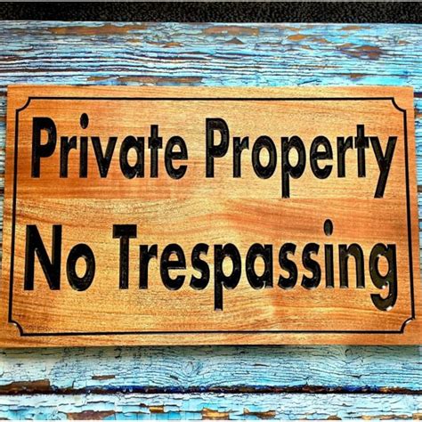 No Trespassing Sign Etsy