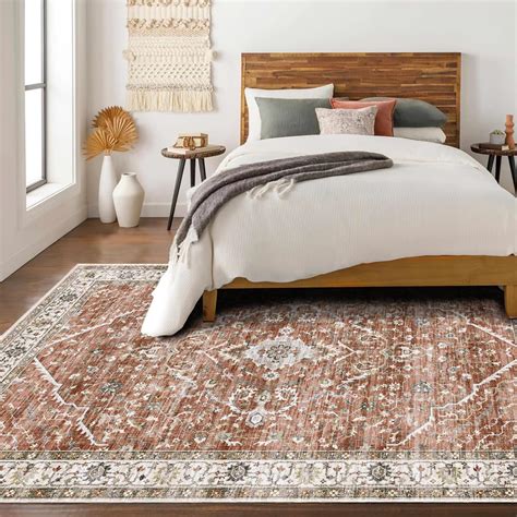 Deerly Large 5x8 Rugs For Dining Room Machine Washable Rugs